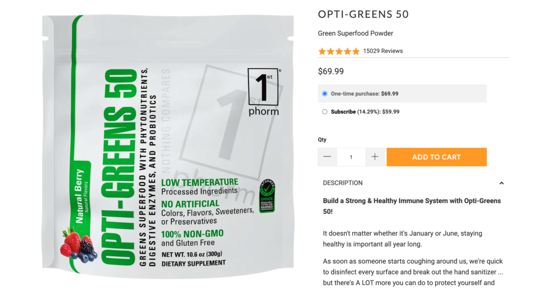 Opti-Greens 50 Review: Pros & Cons of This Supplement