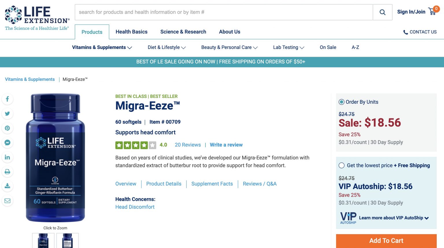 Life Extension Migra-Eeze Review - Is It Effective For Headaches?