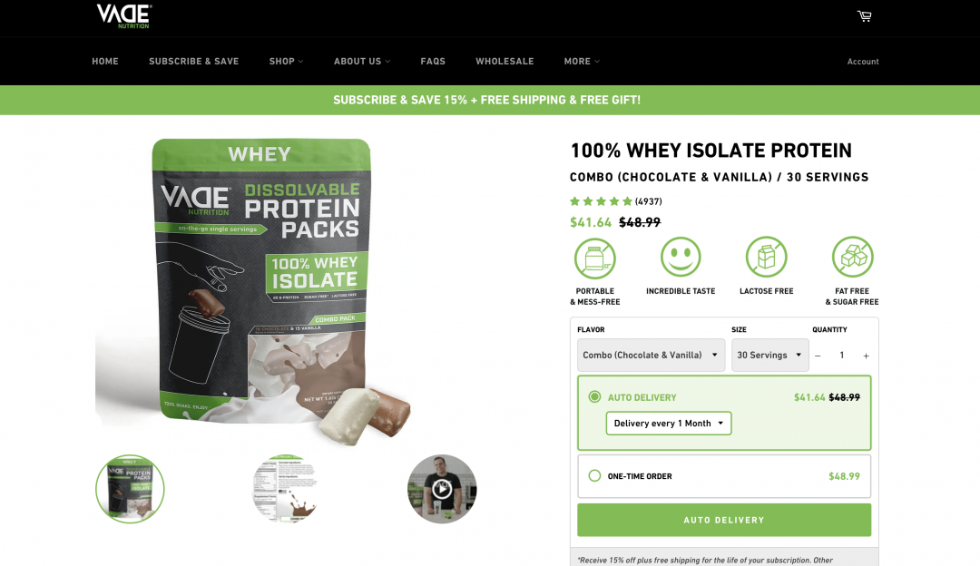 Vade Nutrition Dissolvable Protein Review