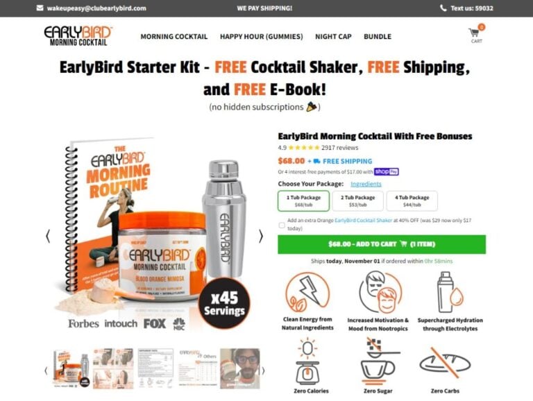 EarlyBird Morning Cocktail Review - Is It Worth Using?