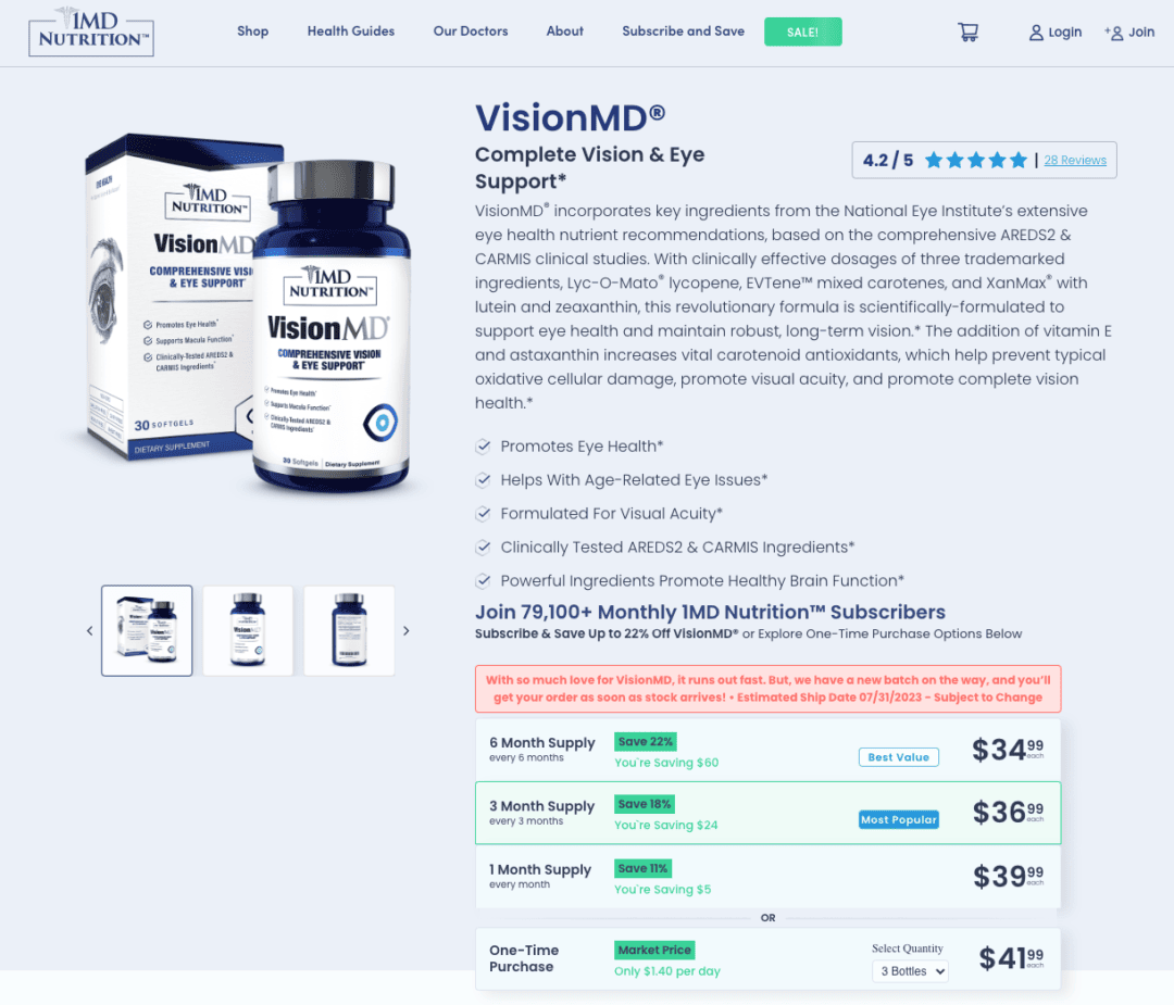 VisionMD Review - Is This Eye Supplement Worth Using?